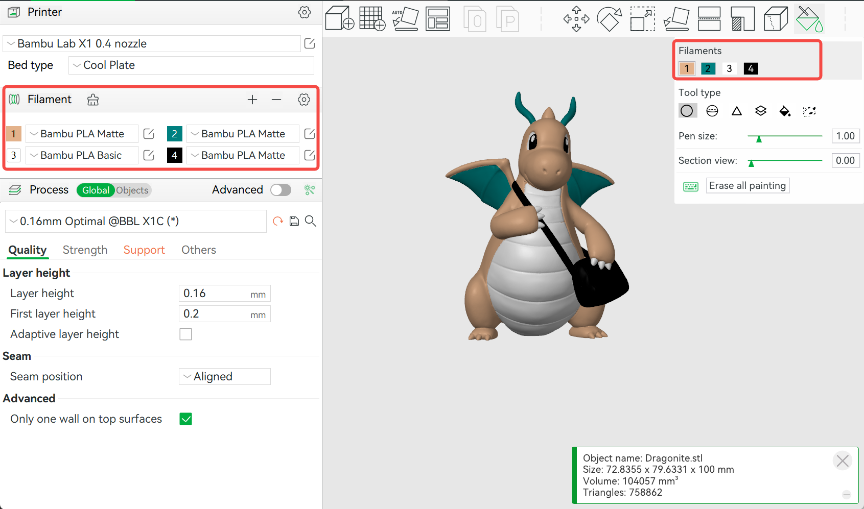 Comment utilisez l'outil "Color Painting" dans Bambu Studio